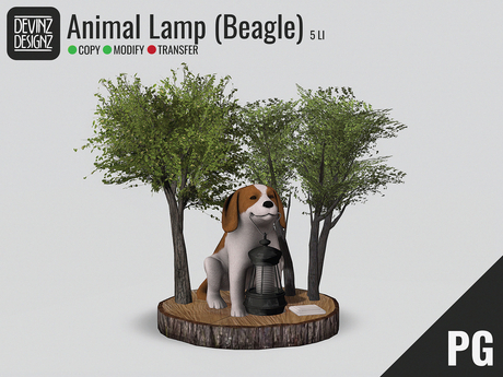 Second Life Marketplace - Beagle Lamp